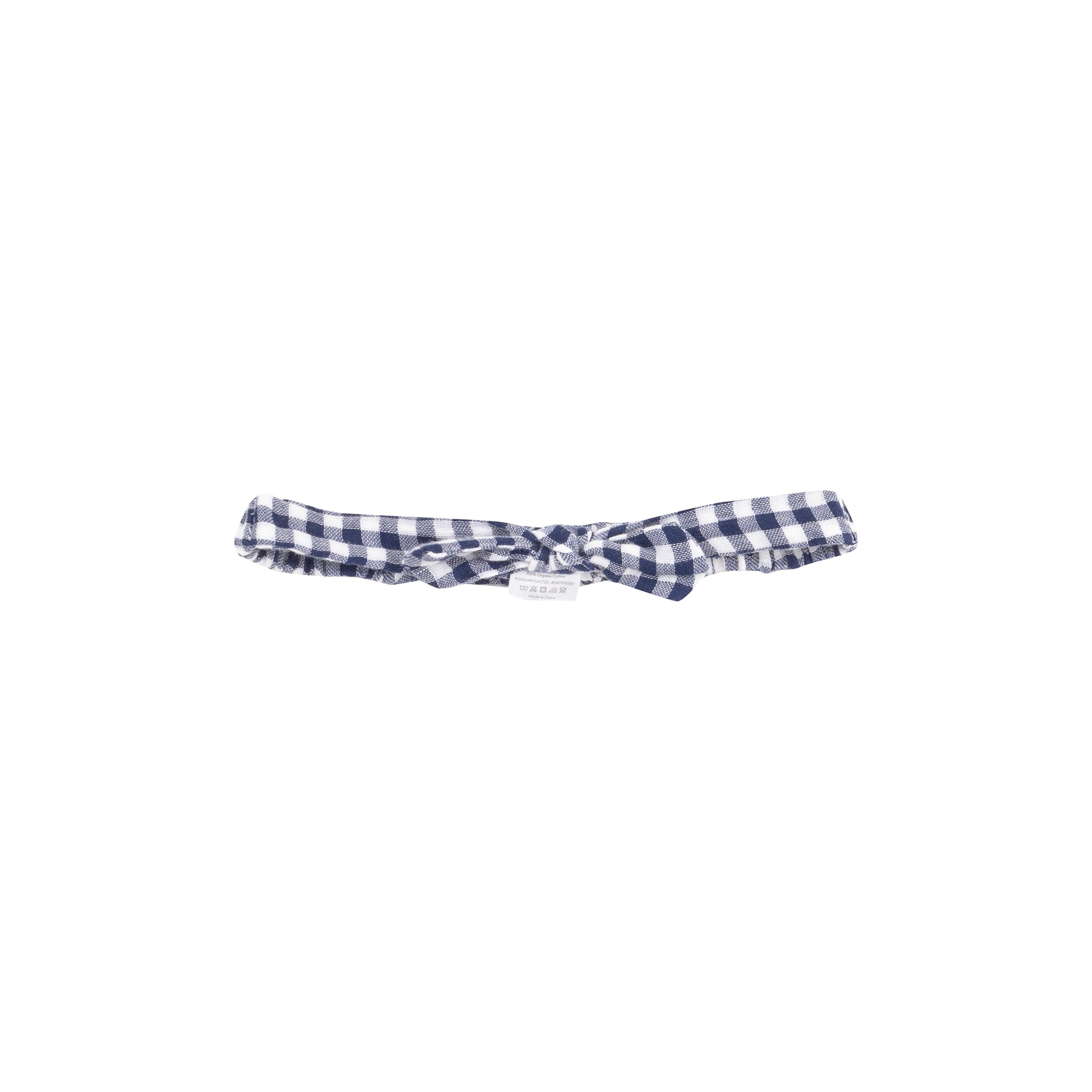 Knot Headband - Navy Gingham – Angel Dear