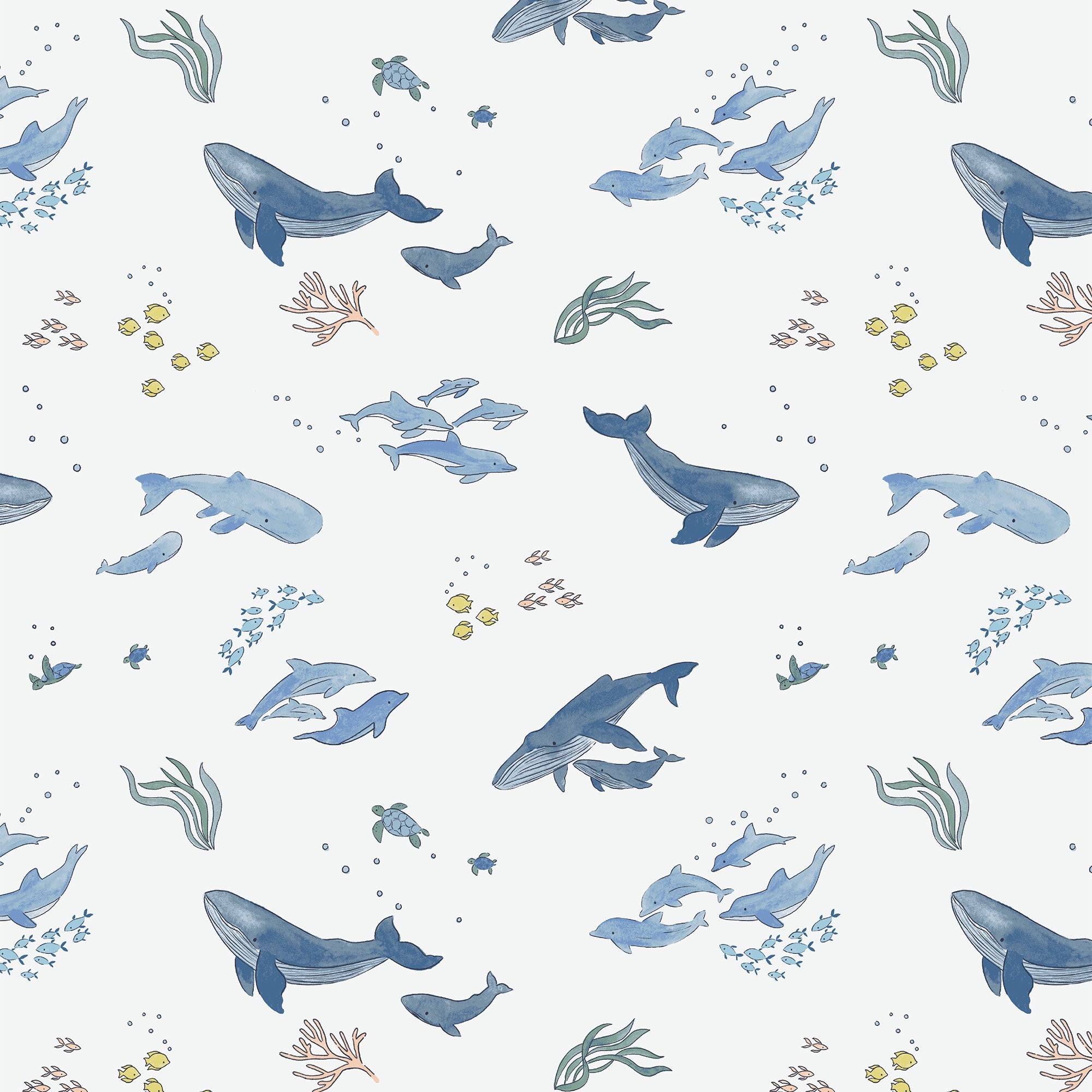 Watercolor Blue Whales – Angel Dear