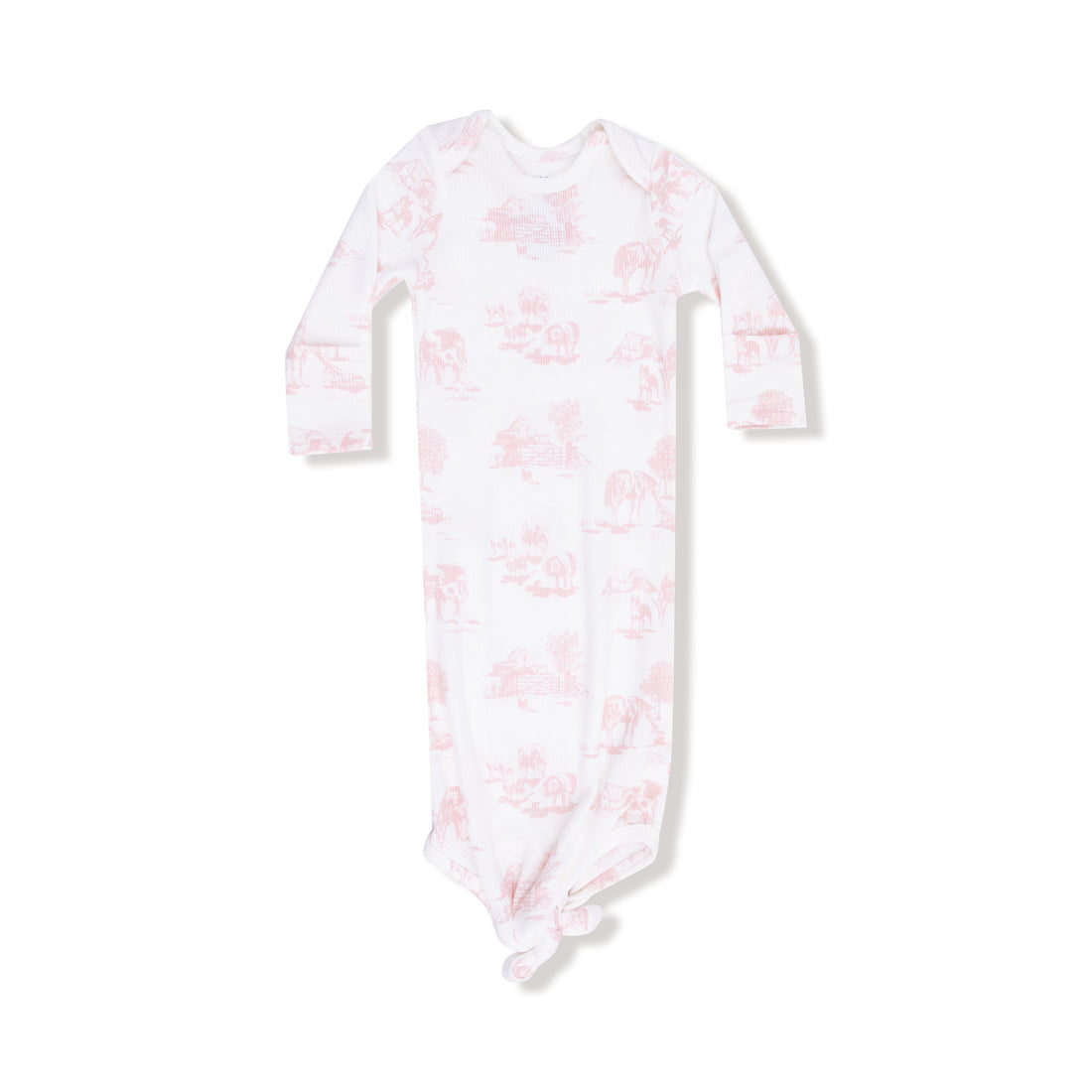 Farm Toile - Pink - Knotted Gown – Angel Dear