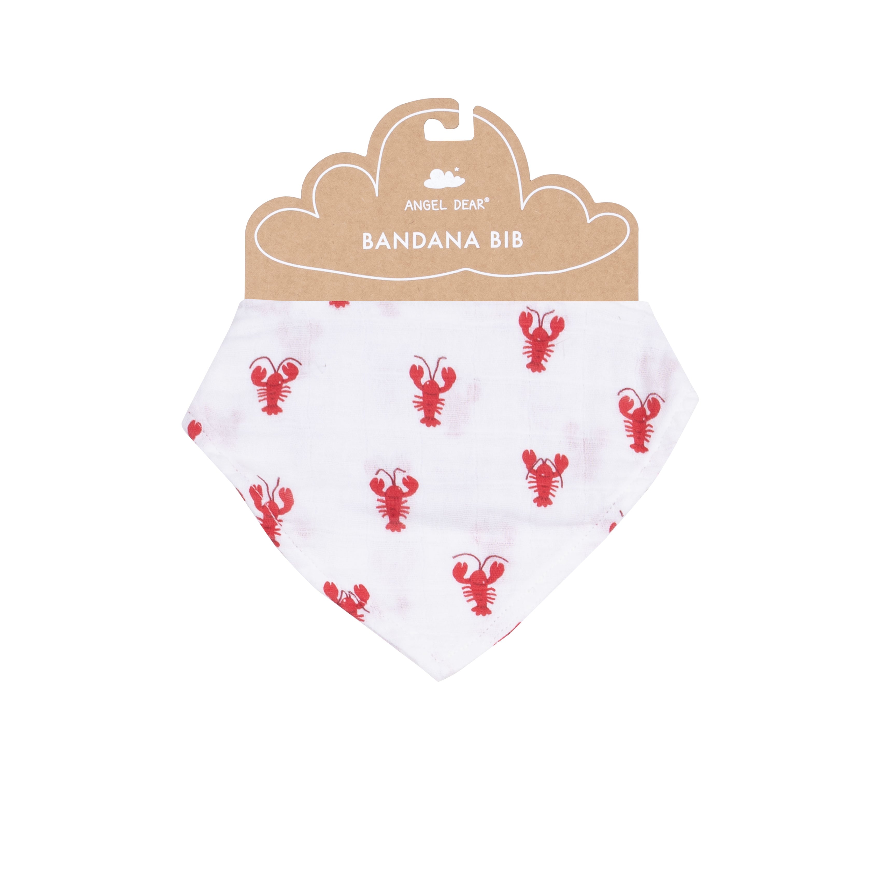 Bandana Bib - Lobster Muslin – Angel Dear