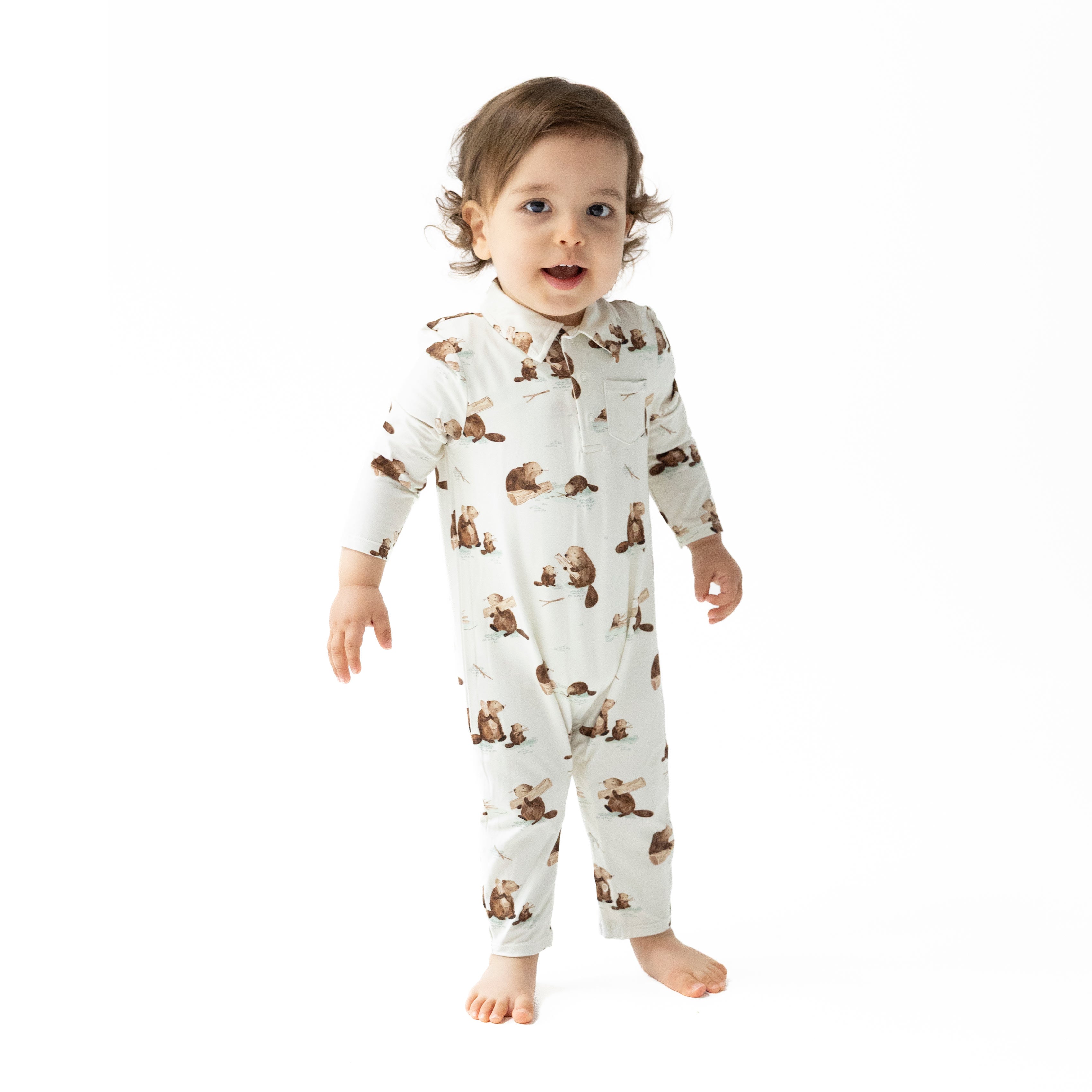 Baby Beavers - Polo Romper – Angel Dear