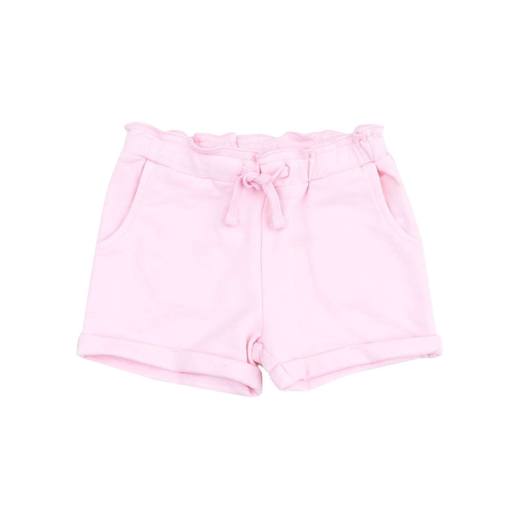 Ruffle Sleeve Sweatshirt with Chenille Patch and Paperbag Shorts Bubbl – Angel Dear