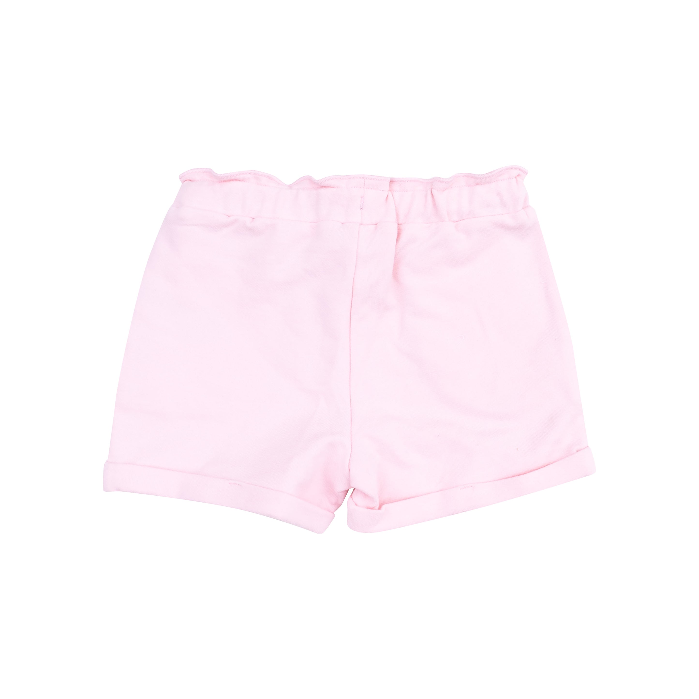 Ruffle Sleeve Sweatshirt with Chenille Patch and Paperbag Shorts Bubbl – Angel Dear